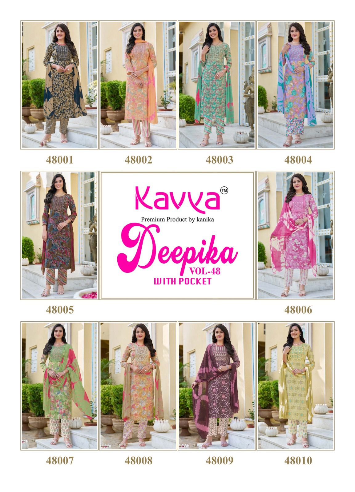 Deepika Vol 48 Kavya Capsule Readymade Pant Style Suits Wholesaler ...