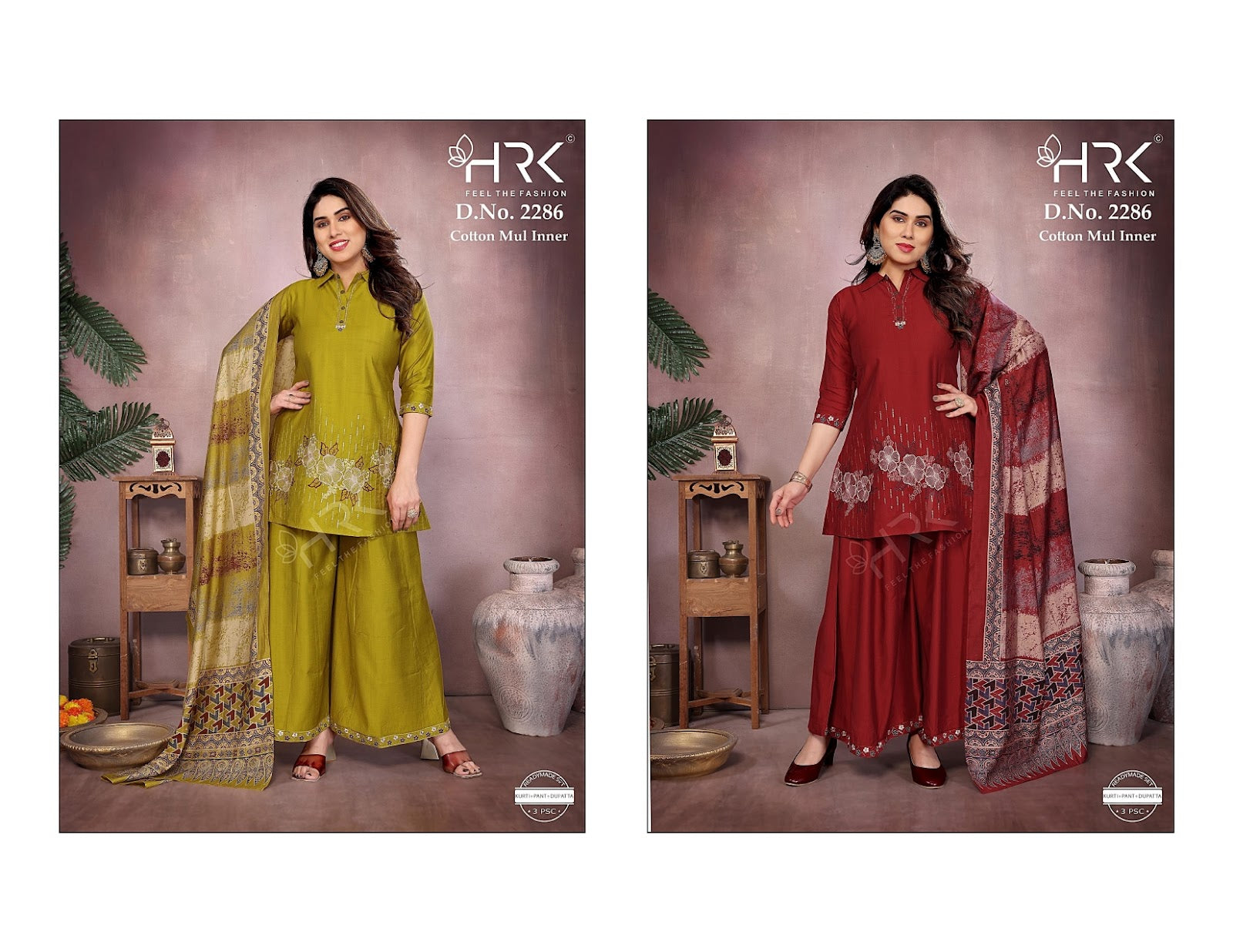 Design 2286 Hrk Vatican Readymade Plazzo Style Suits Exporter Gujarat ...
