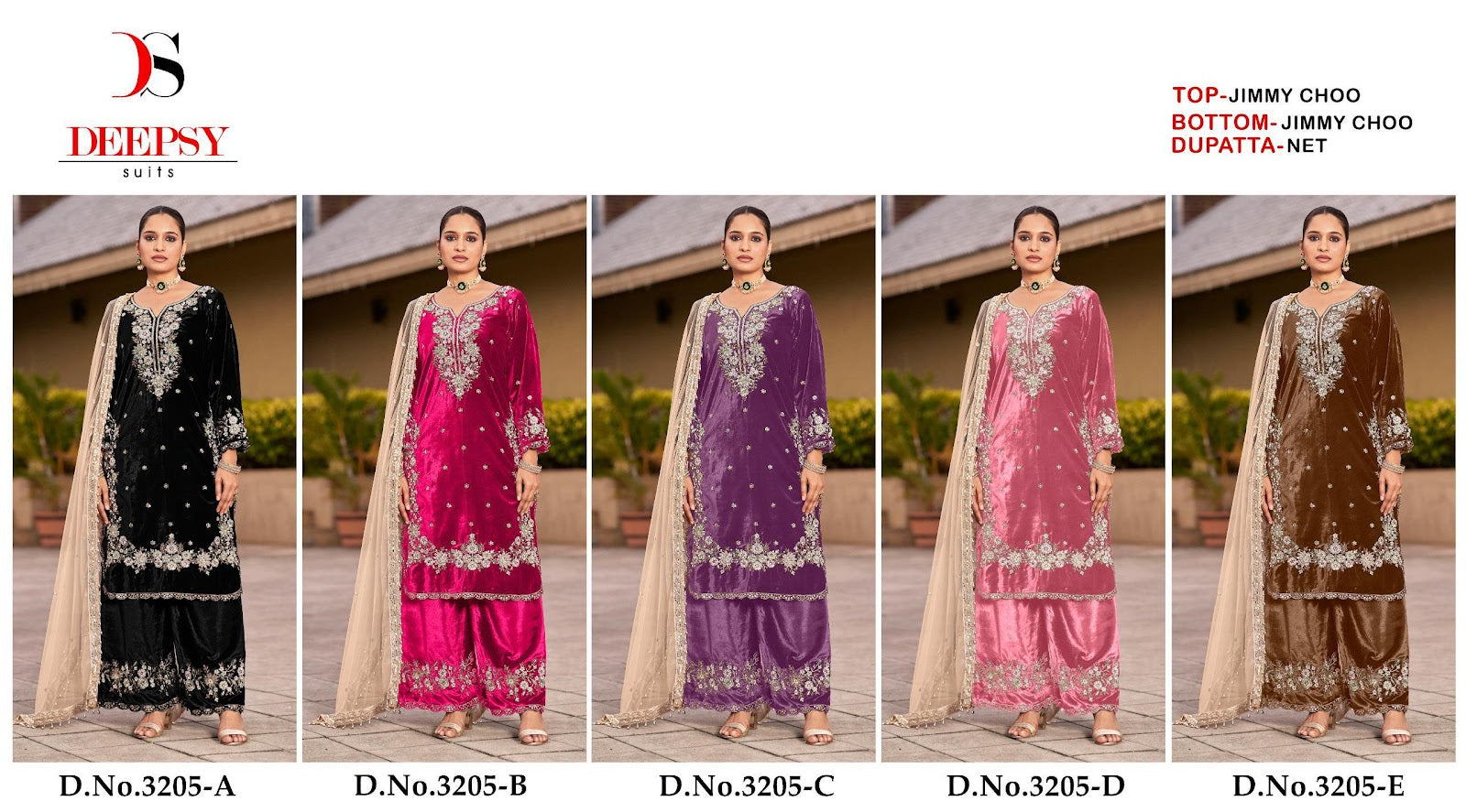 Design 3205 Deepsy Jimmy Choo Pakistani Readymade Suits Exporter ...
