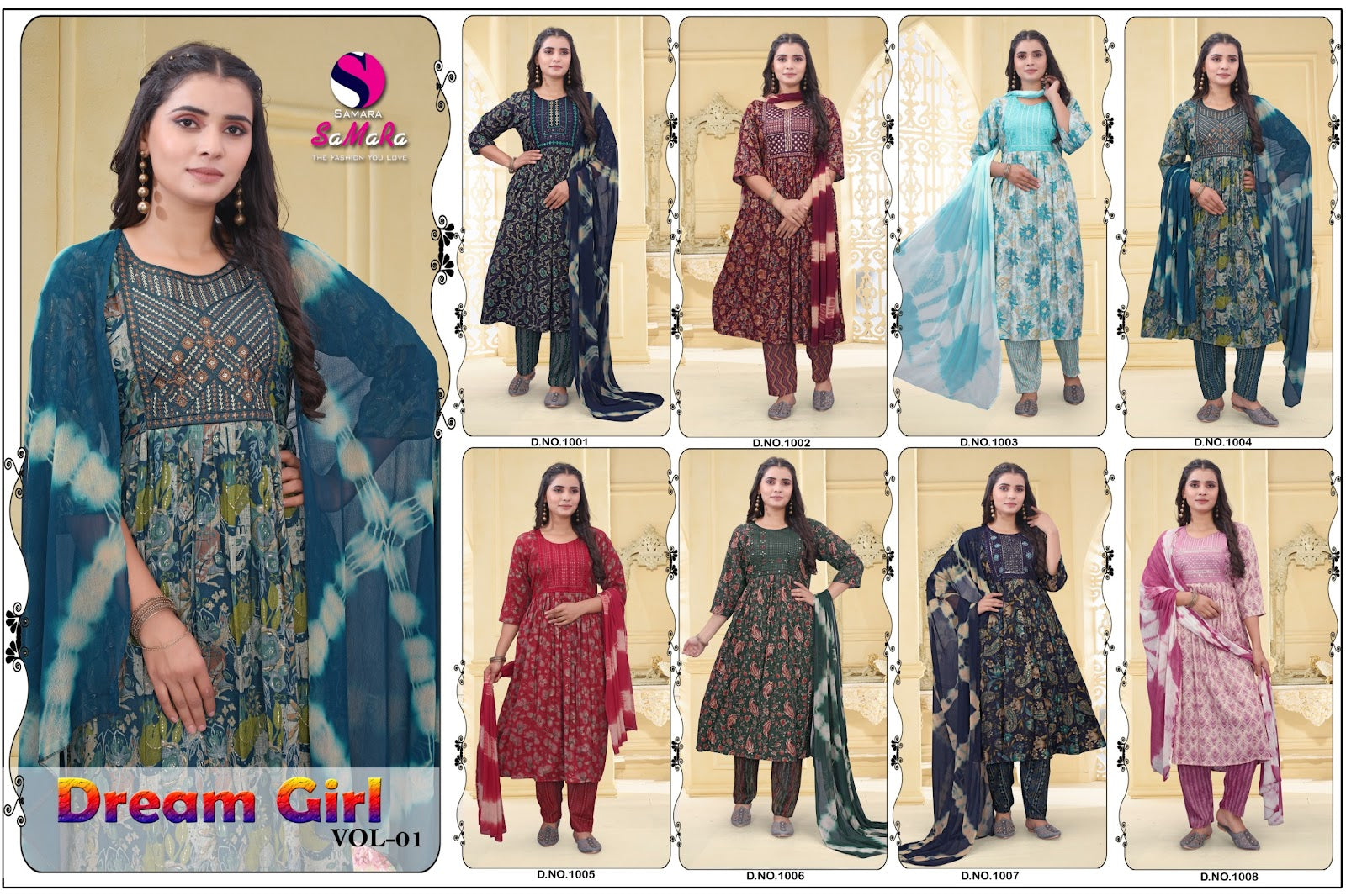 Dream Girl Vol 1 Umbrella Samara Capsule Print Readymade Pant Style Su ...