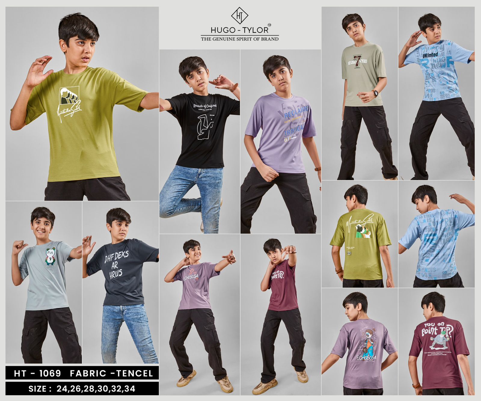Drop Shoulder Ht 1069 Hugo Tylor Lycra Tencil Boys Tshirt Exporter ...