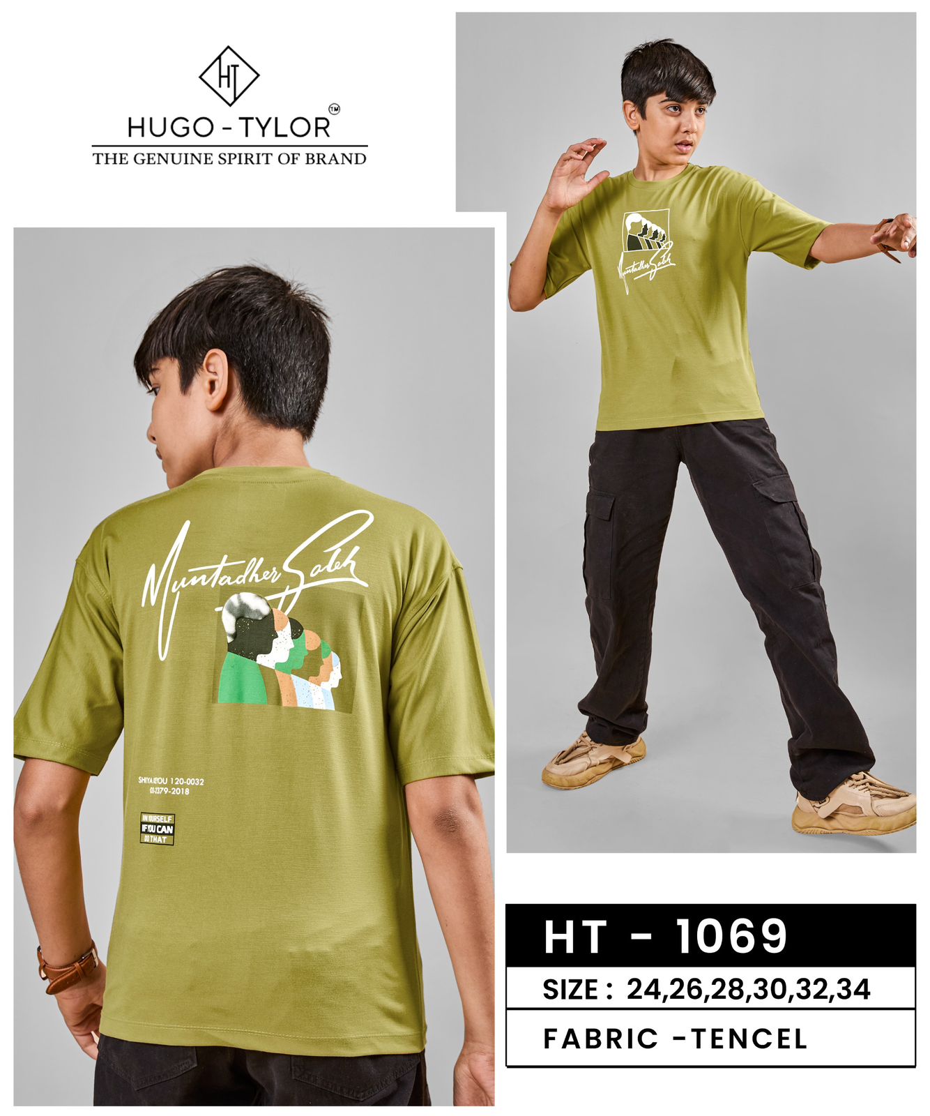 Drop Shoulder Ht 1069 Hugo Tylor Lycra Tencil Boys Tshirt Exporter ...