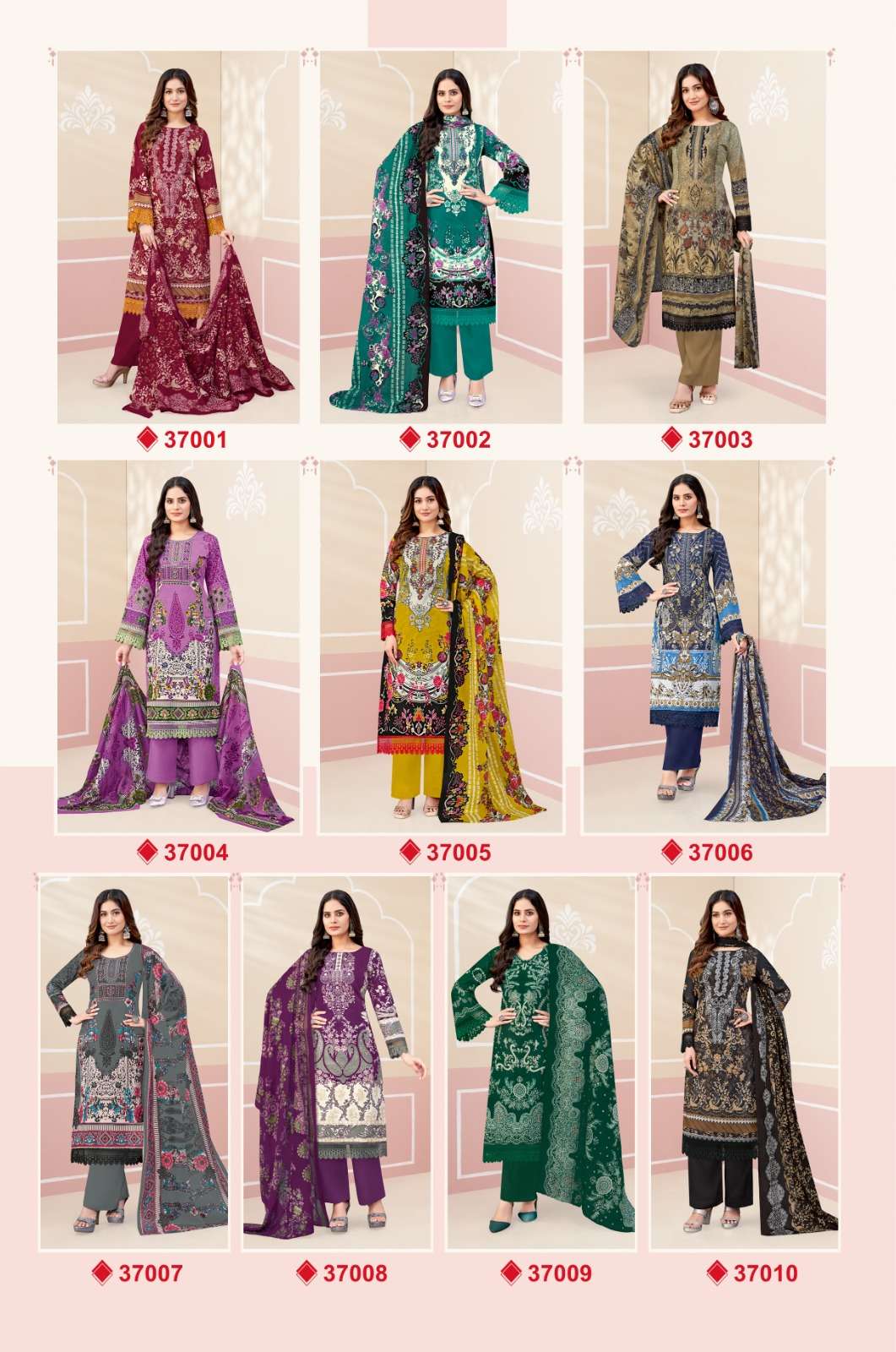 Elliza Vol 37 Jash Cotton Karachi Salwar Suits Wholesale Rate – Kavya ...