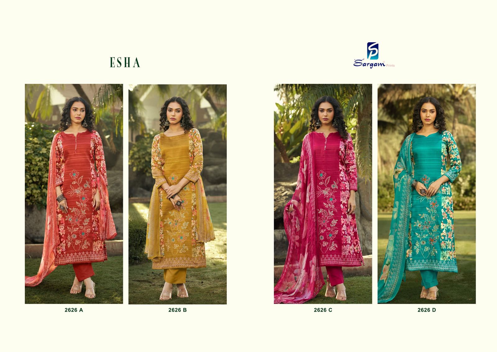 Esha Sargam Prints Pure Jam Pant Style Suits Supplier India – Kavya ...
