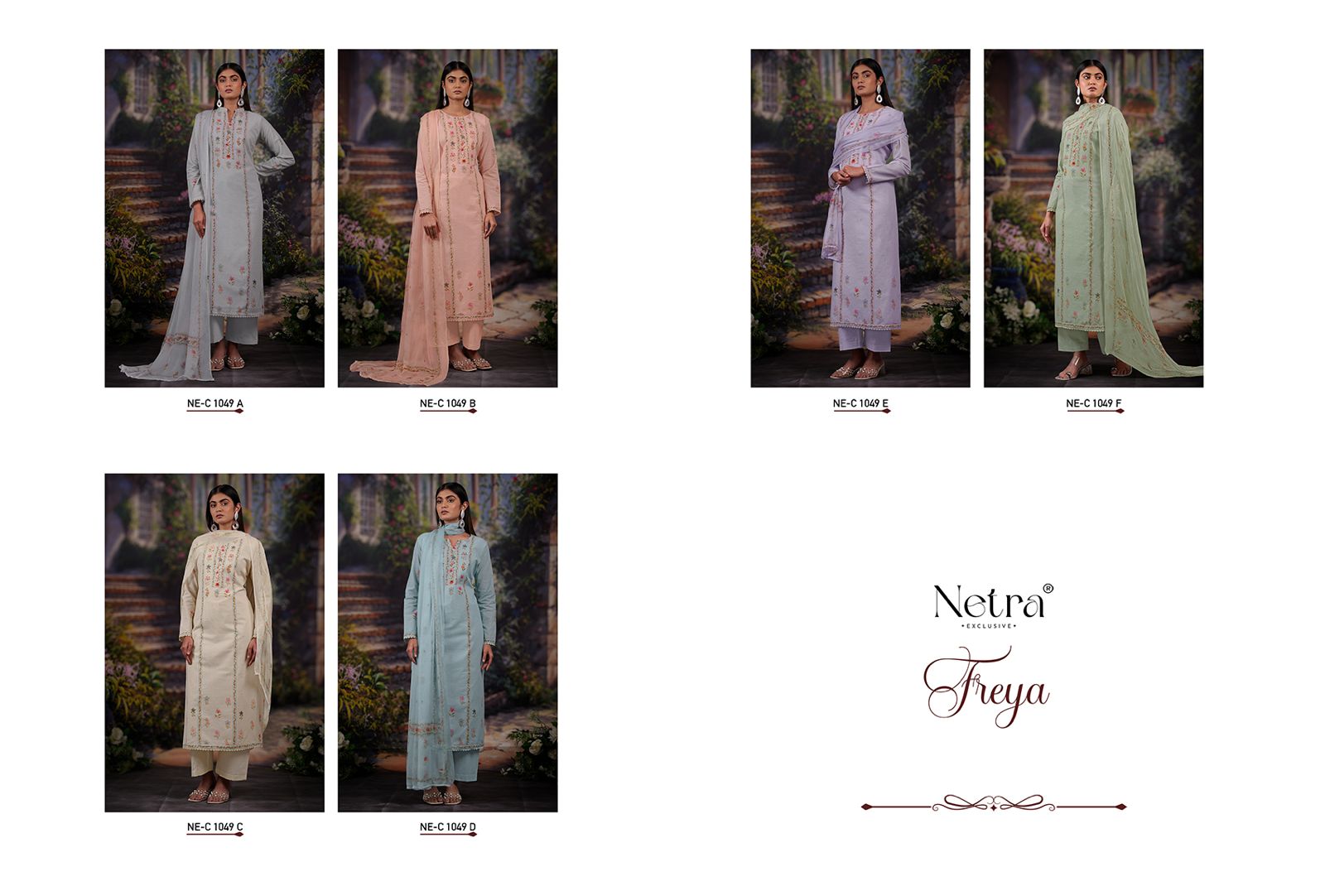 Freya Netra Linen Pant Style Suits Supplier India – Kavya Style Plus