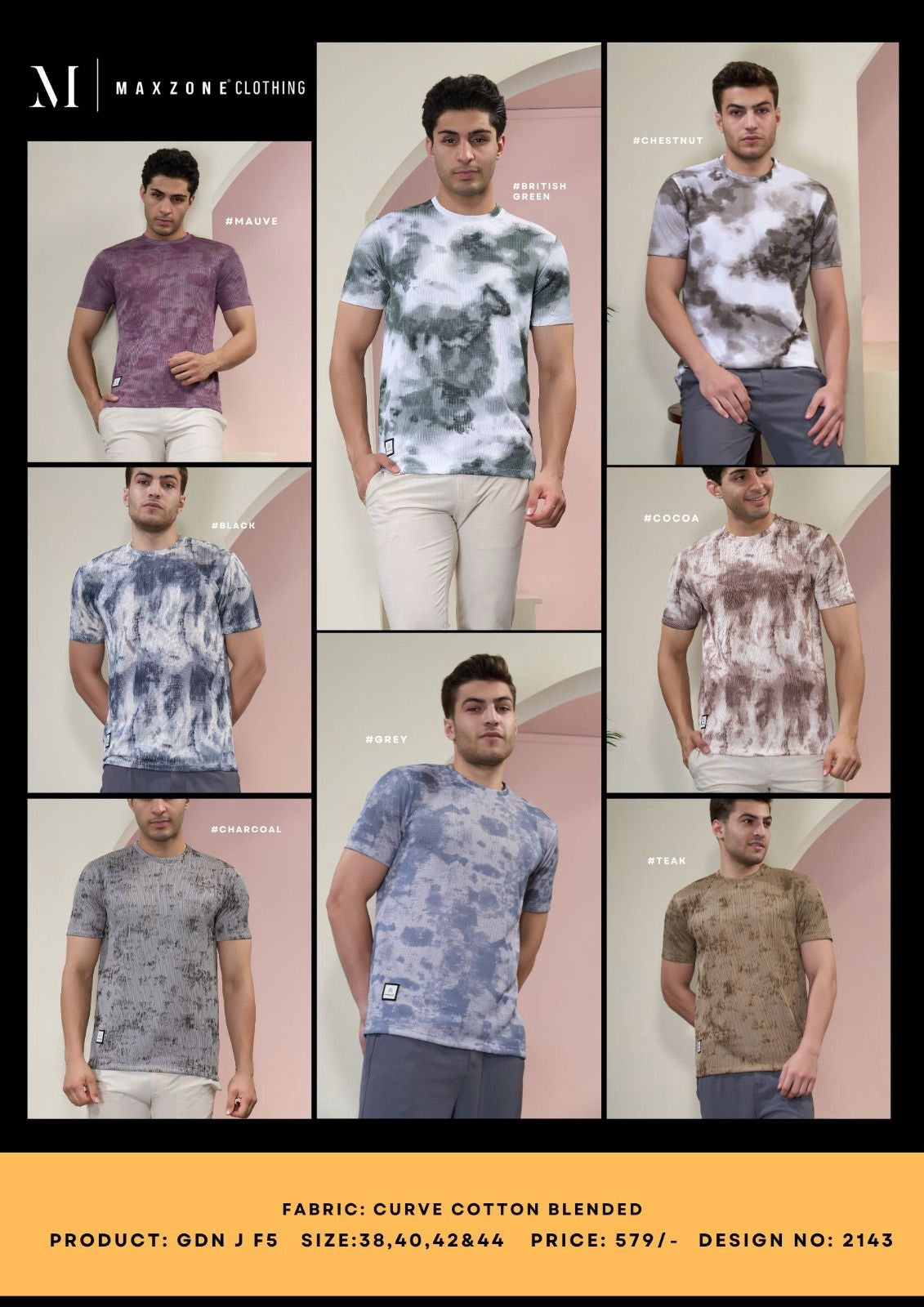 Gdn J F5 Design 2143 Maxzone Clothing Cotton Blend Mens Tshirts Manufa ...