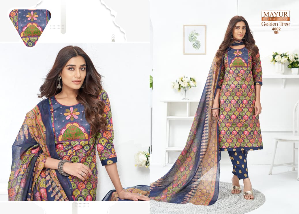 Golden Tree Vol 4 Mayur Creation Readymade Cotton Pant Suits Wholesaler ...