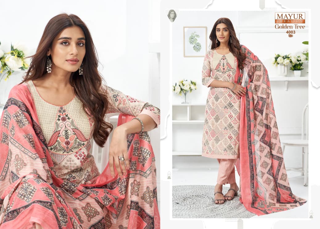 Golden Tree Vol 4 Mayur Creation Readymade Cotton Pant Suits Wholesaler ...