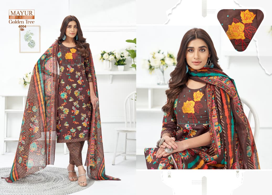 Golden Tree Vol 4 Mayur Creation Readymade Cotton Pant Suits Wholesaler ...