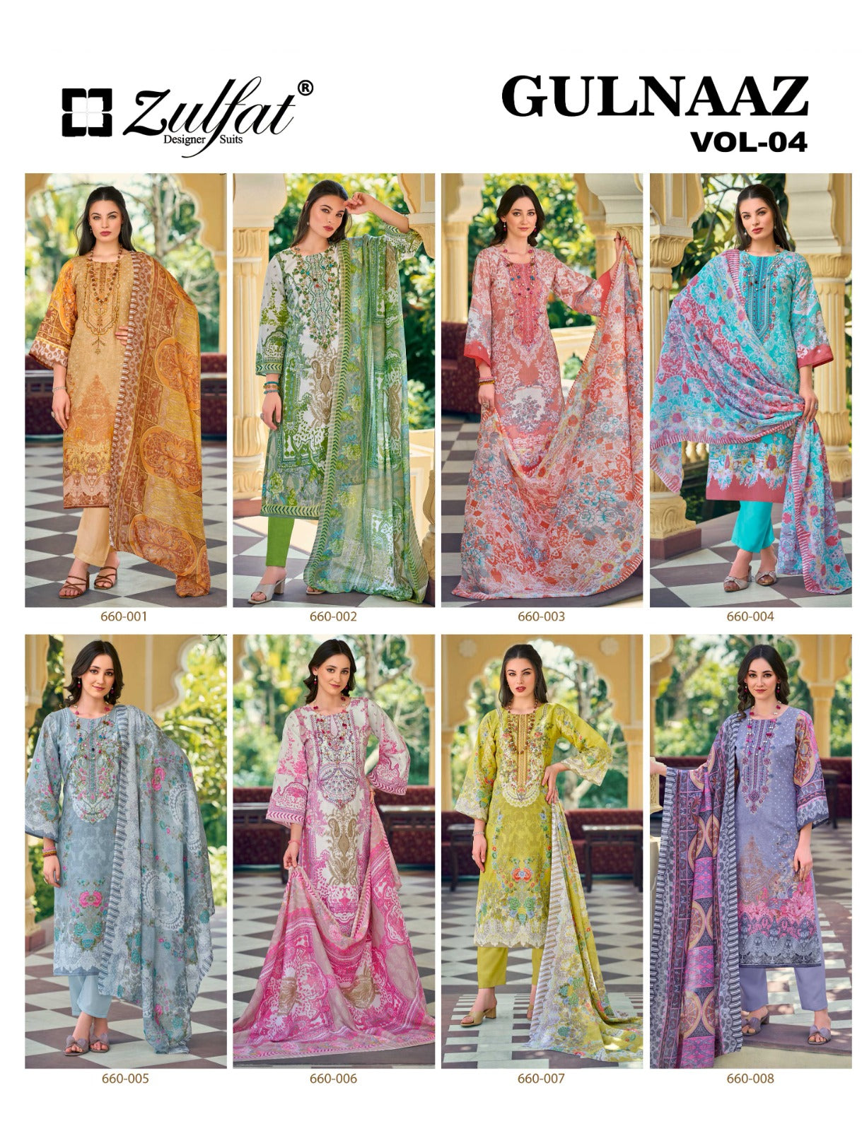 Gulnaaz Vol 4 Zulfat Designer Cotton Karachi Salwar Suits Supplier Guj ...