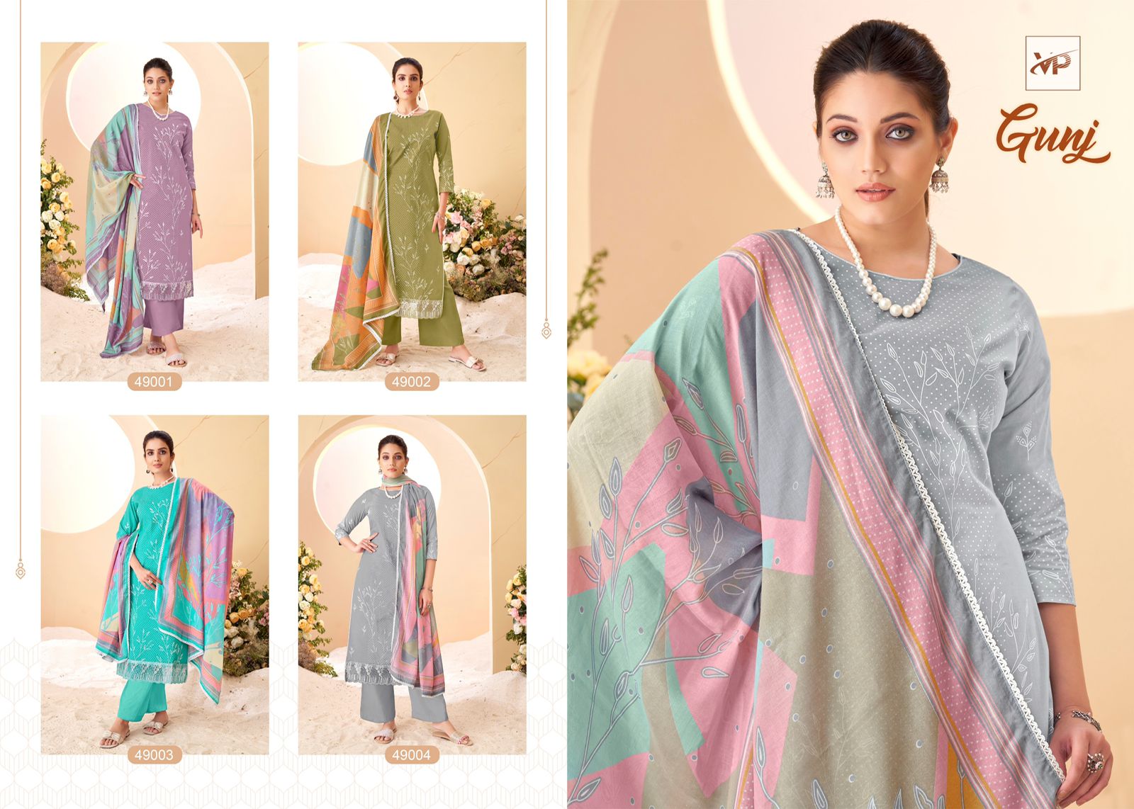 Gunj Vp Lawn Cotton Pant Style Suits Supplier – Kavya Style Plus