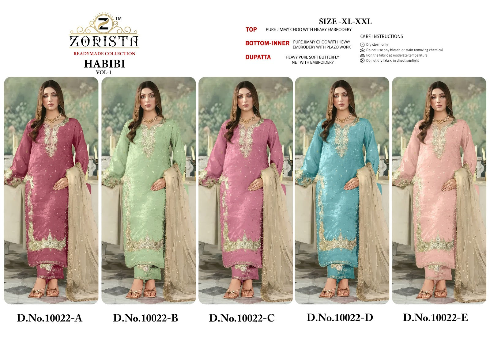 Habibi Vol 1 Zorista Jimmy Choo Pakistani Readymade Suits Manufacturer ...