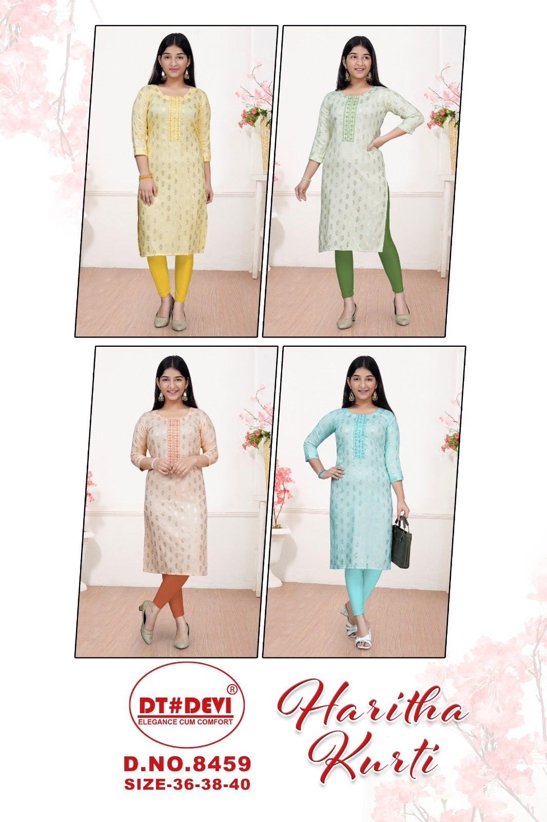 Haritha 8459 Dt Devi Capsule Girls Kurti Wholesale Rate – Kavya Style Plus