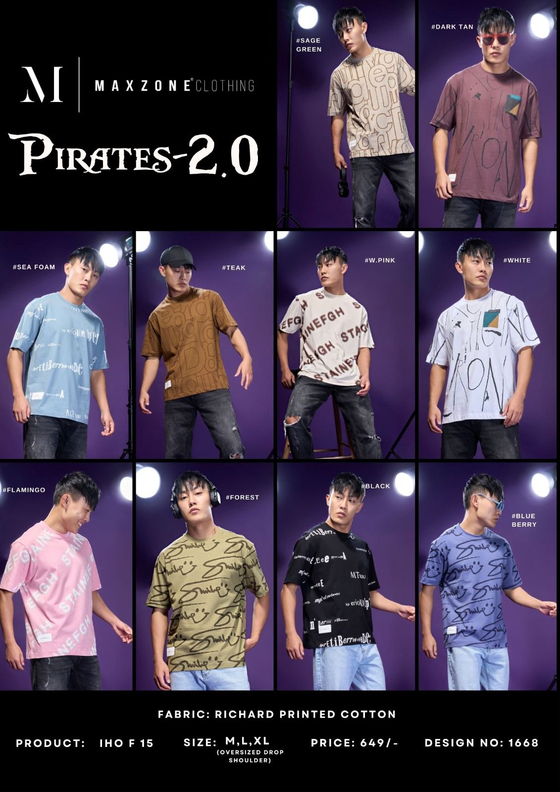 Iho F 15 Maxzone Clothing Cotton Mens Tshirts Wholesale Price – Kavya ...