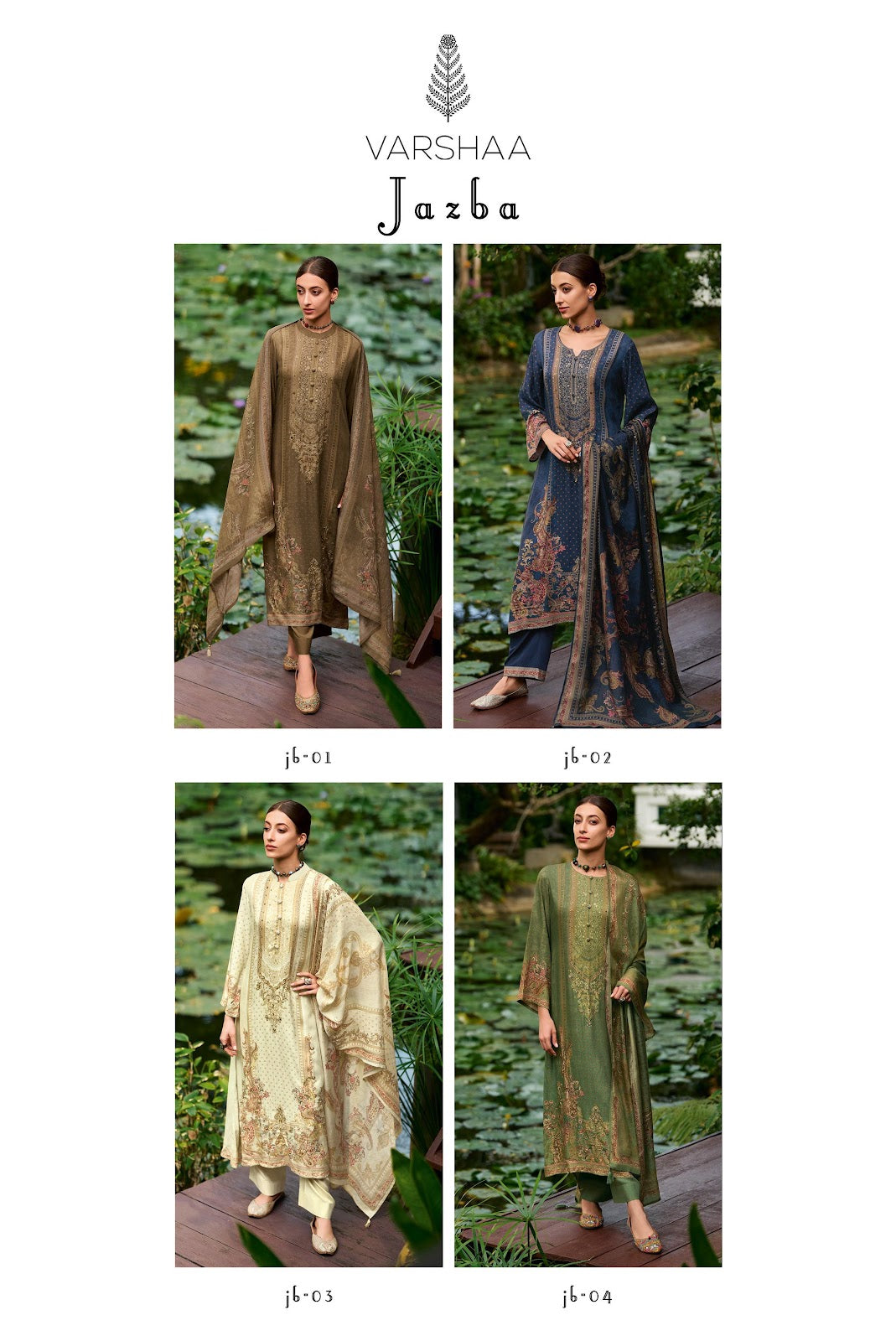 Jazba Varshaa Pashmina Suits Supplier India – Kavya Style Plus