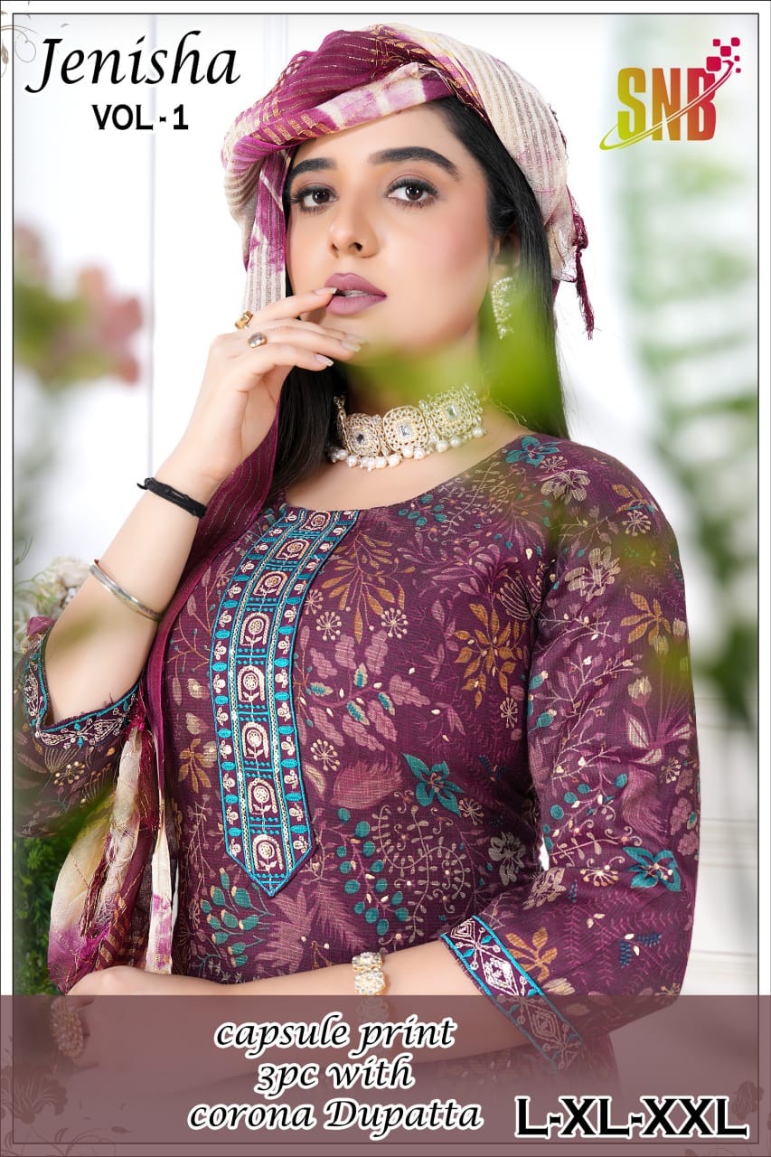 Jenisha Vol 1 Snb Capsule Readymade Pant Style Suits Wholesale – Kavya Style Plus