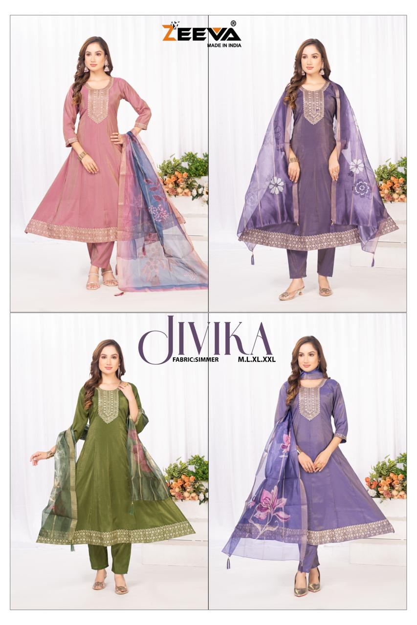Jivika Zeeva Simmer Readymade Anarkali Suits Supplier – Kavya Style Plus