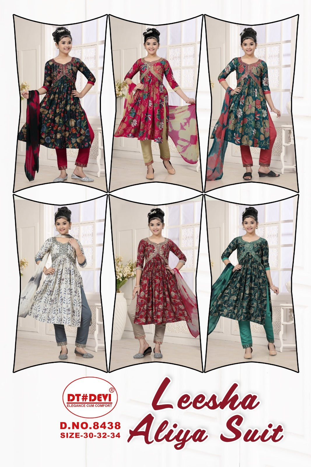 Leesha 8438 Dt Devi Modal Girls Readymade Pant Suits – Kavya Style Plus