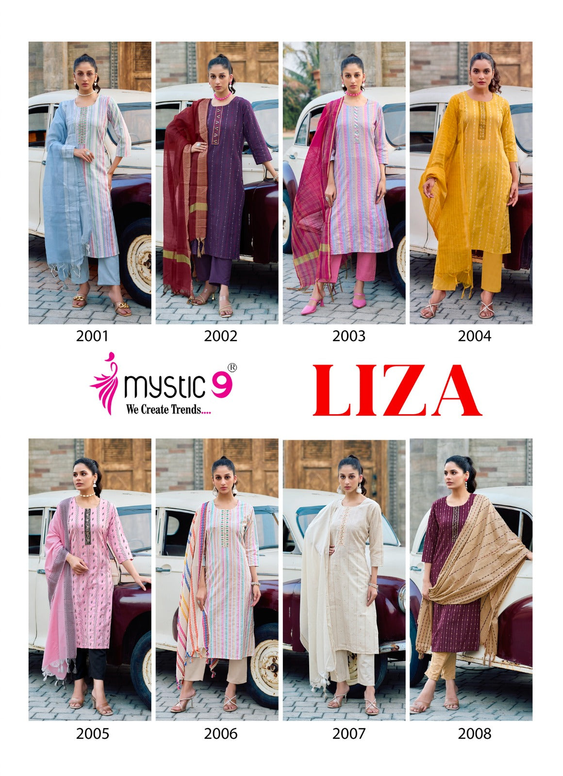 Liza Vol 2 Mystic 9 Premium Cotton Readymade Pant Style Suits Wholesal ...