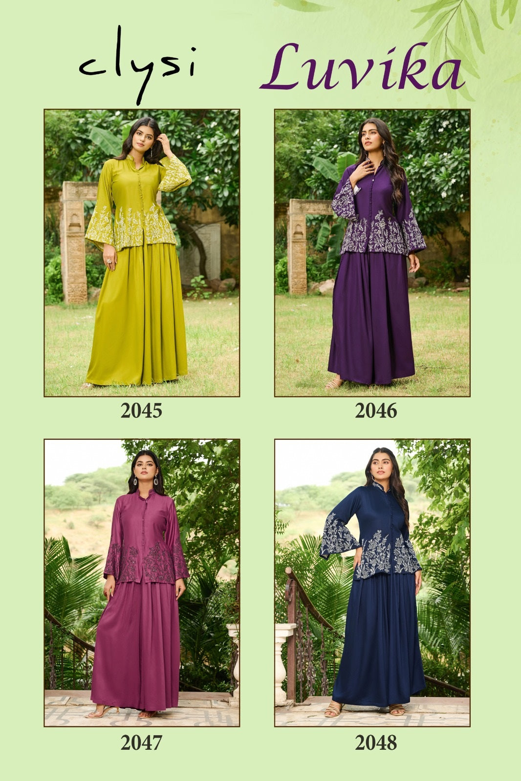 Luvika Clysi Gaji Silk Co Ord Set Exporter – Kavya Style Plus