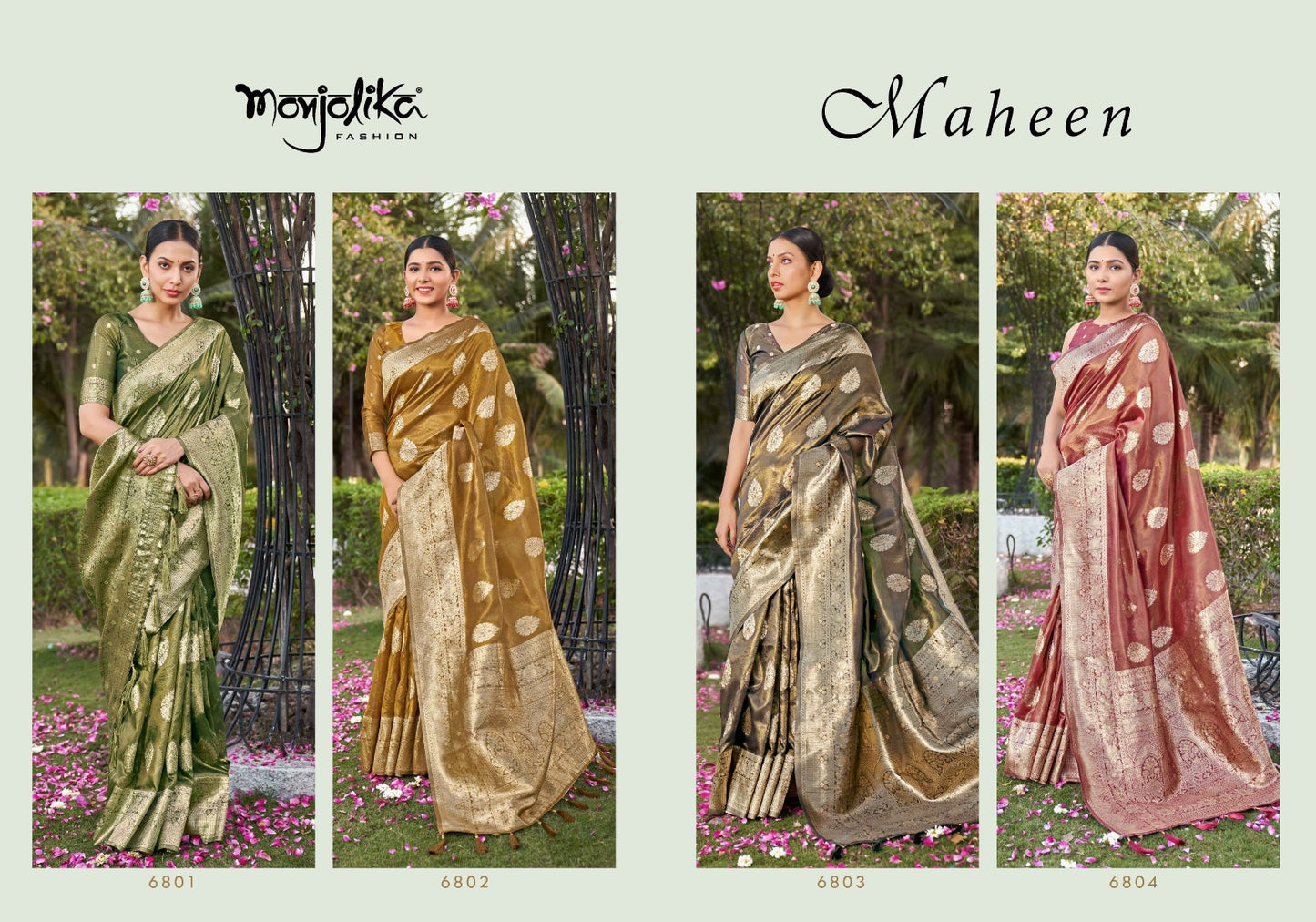 Maheen 6800 Monjolika Fashion Simmer Sarees Supplier Ahmedabad – Kavya ...