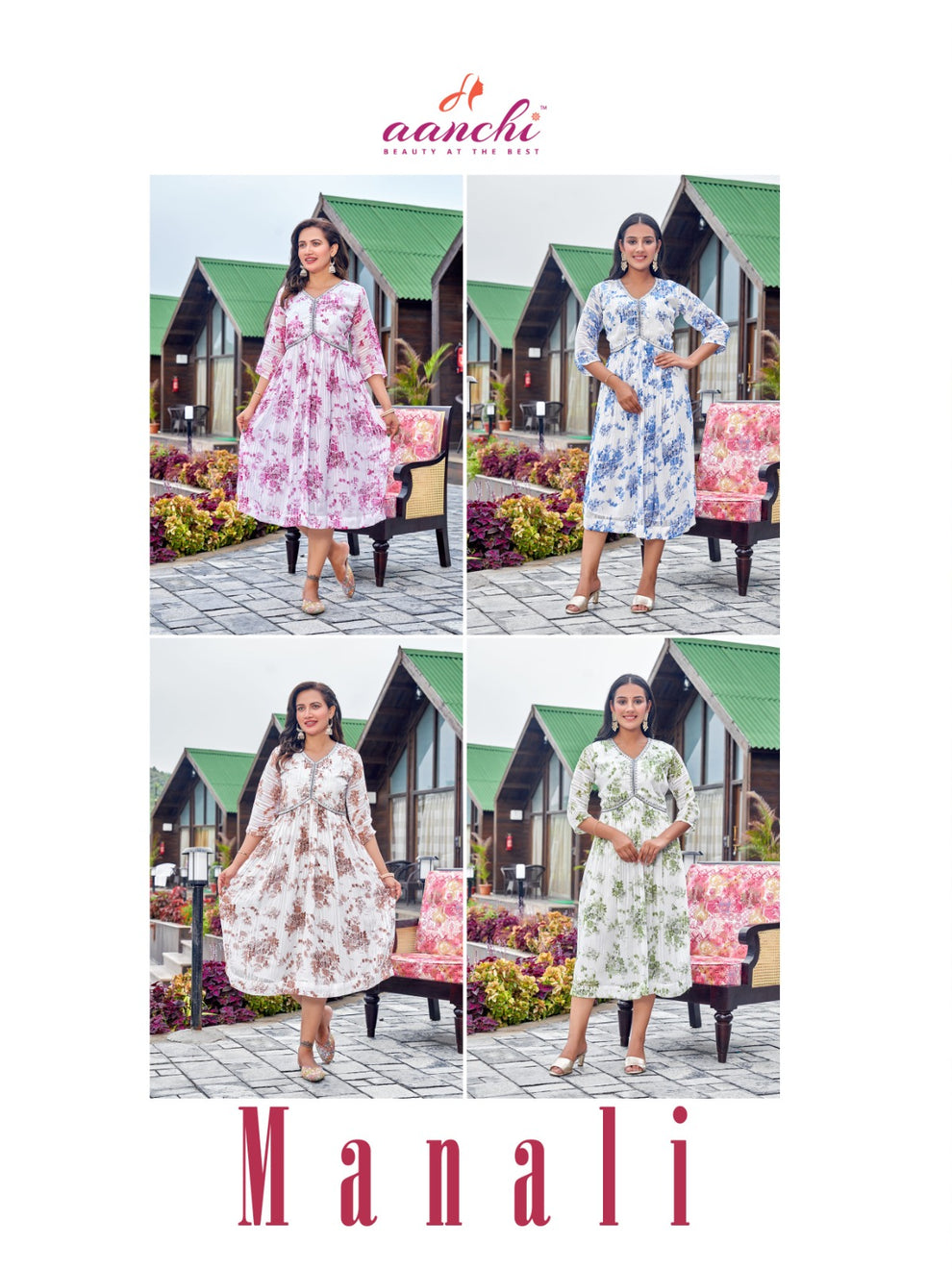 Manali Aanchi Georgette One Piece Exporter India – Kavya Style Plus