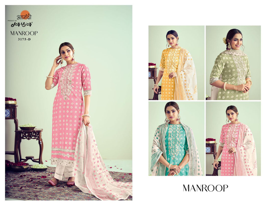 Manroop Jay Vijay Cotton Pant Style Suits – Kavya Style Plus