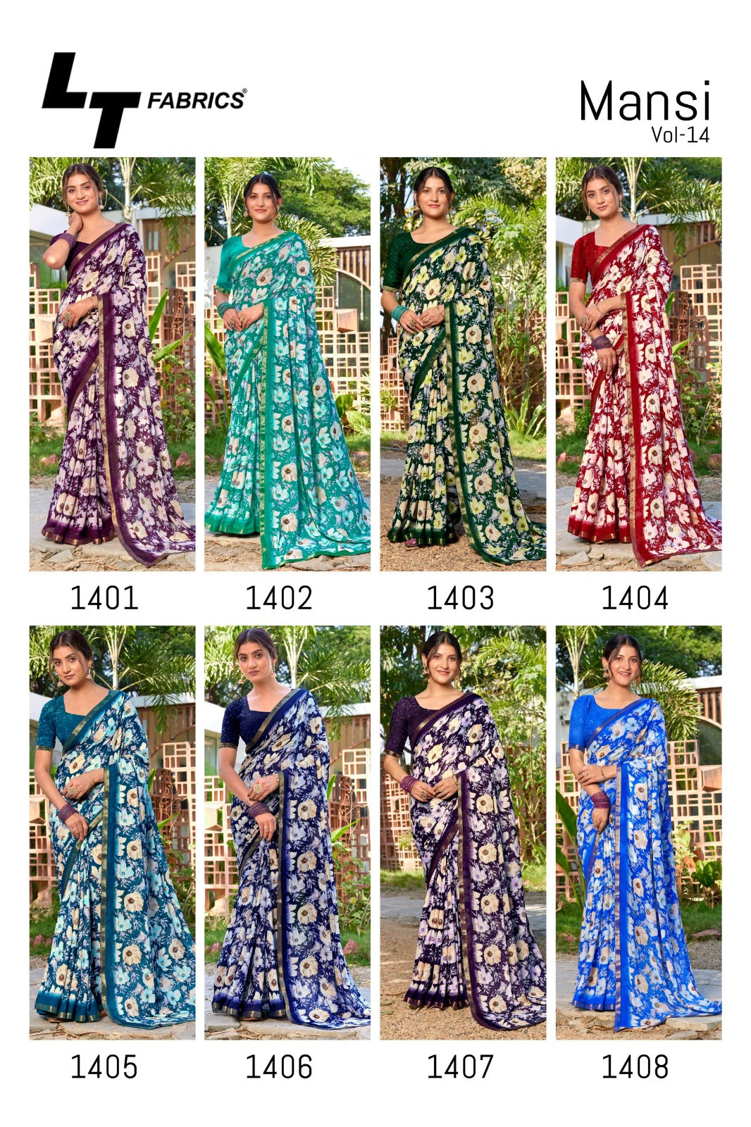 Mansi Vol 14 Lt Fabrics Micro Sarees Manufacturer – Kavya Style Plus
