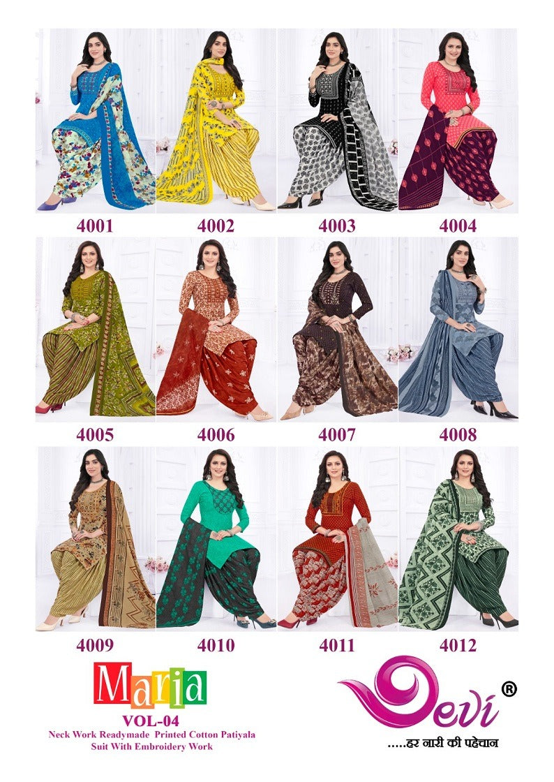 Maria Vol 4 With Lining Devi Indo Readymade Cotton Patiyala Suits Supp ...