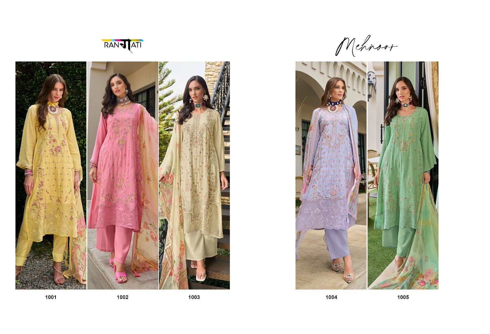 Mehnoor Rangati Prints Muslin Pant Style Suits Supplier Ahmedabad ...