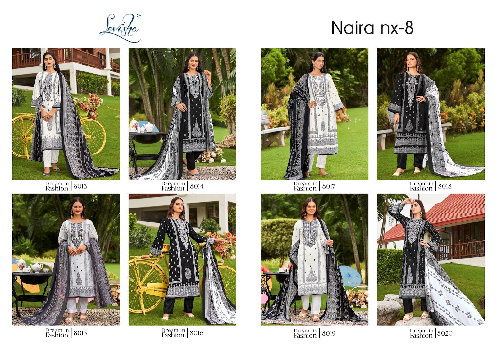 Naira Nx Vol 8 Levisha Cambric Cotton Karachi Salwar Suits Wholesale R ...