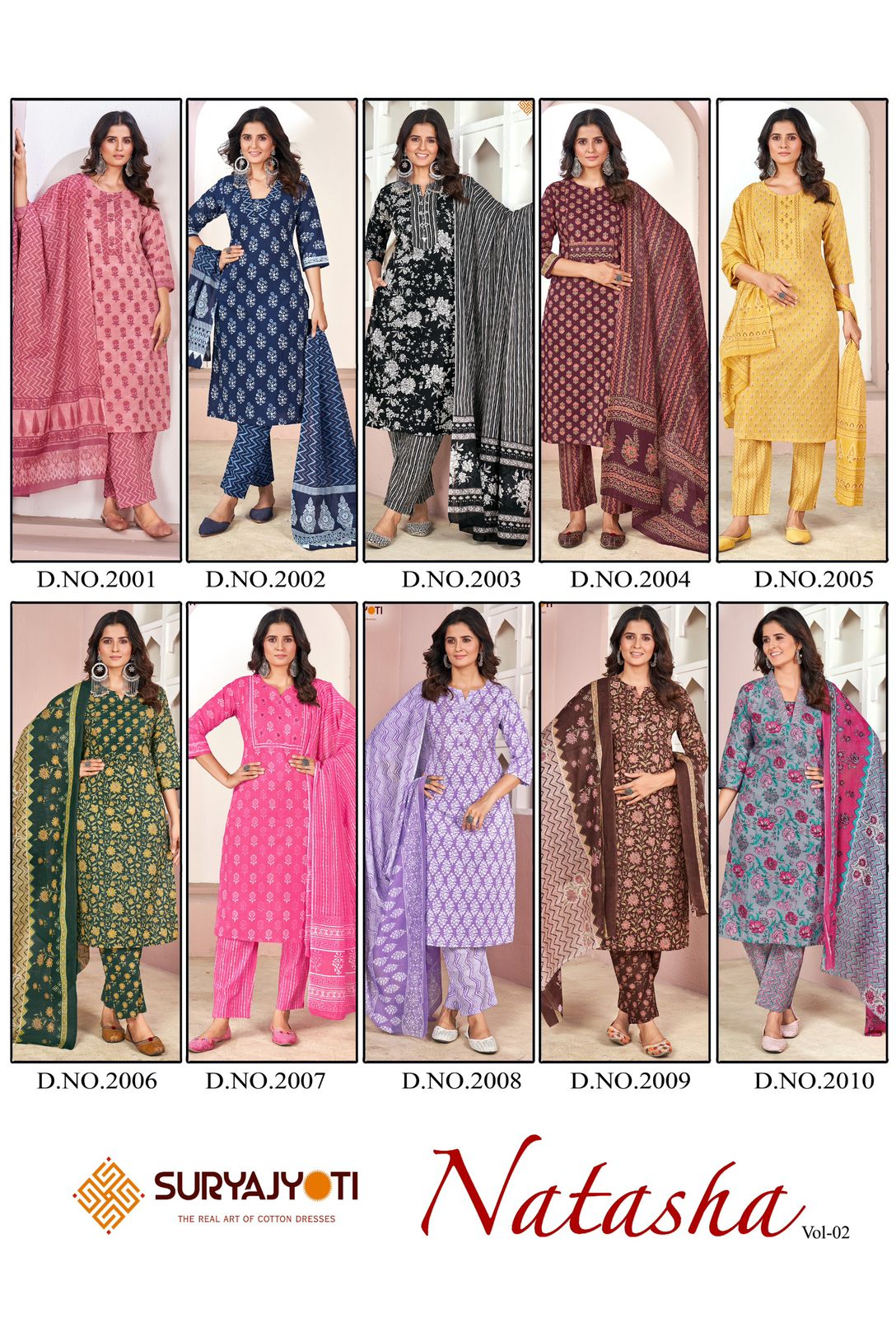 Natasha Vol 2 Suryajyoti Lawn Cotton Readymade Pant Style Suits Manufa ...