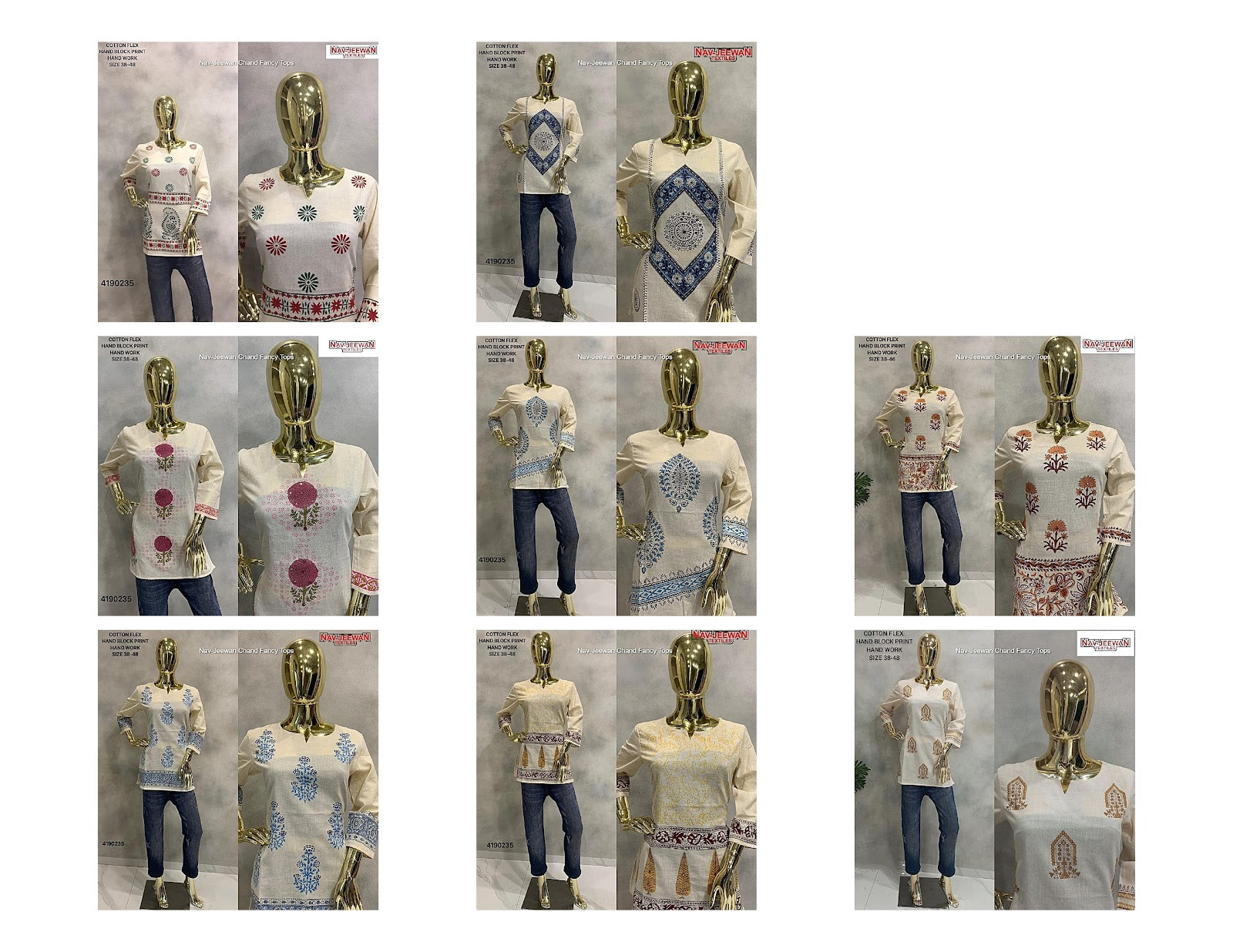 Nav Jeewan Chand Cotton Fancy Tops Wholesale – Kavya Style Plus