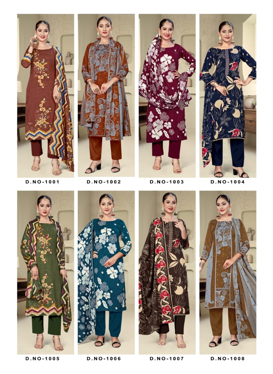 New Pashmina Shwal Vol 15 Sat Pant Style Suits Manufacturer – Kavya ...