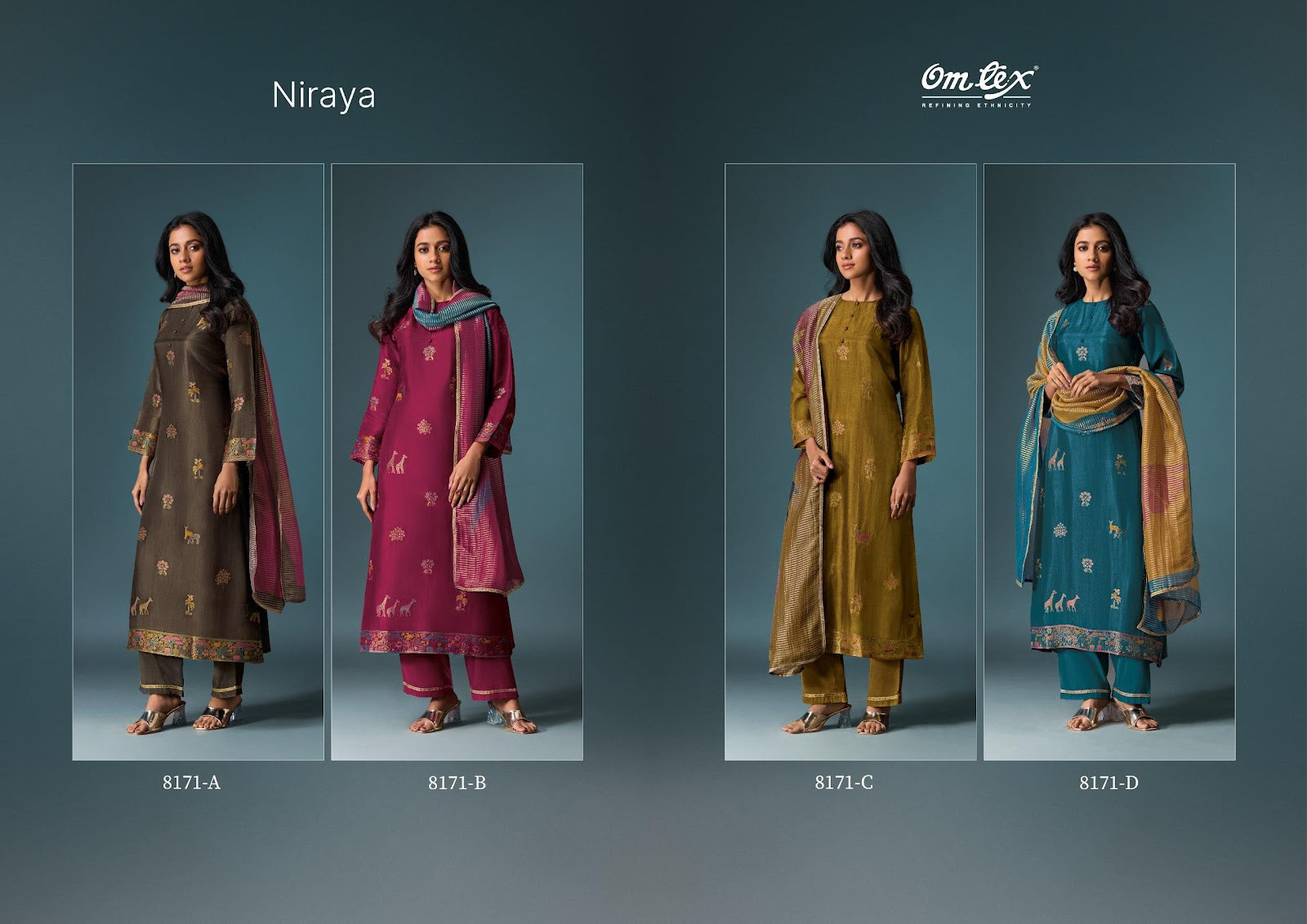 Niraya Omtex Silk Pant Style Suits Supplier Gujarat – Kavya Style Plus