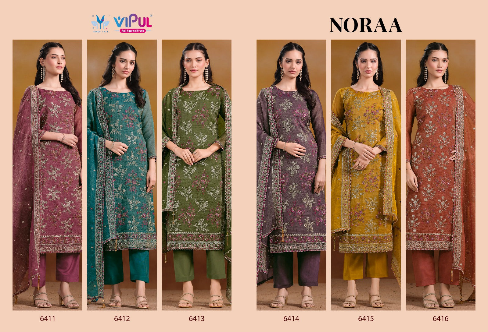 Noraa Vipul Organza Pant Style Suits Wholesaler – Kavya Style Plus