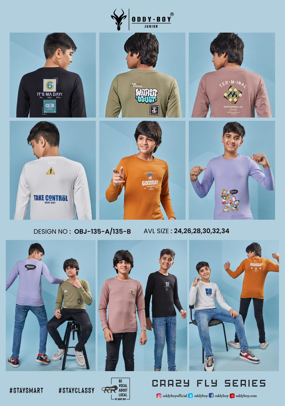 Obj 135 Ab Oddy Boy Lycra Looper Boys Tshirt Exporter Gujarat – Kavya ...