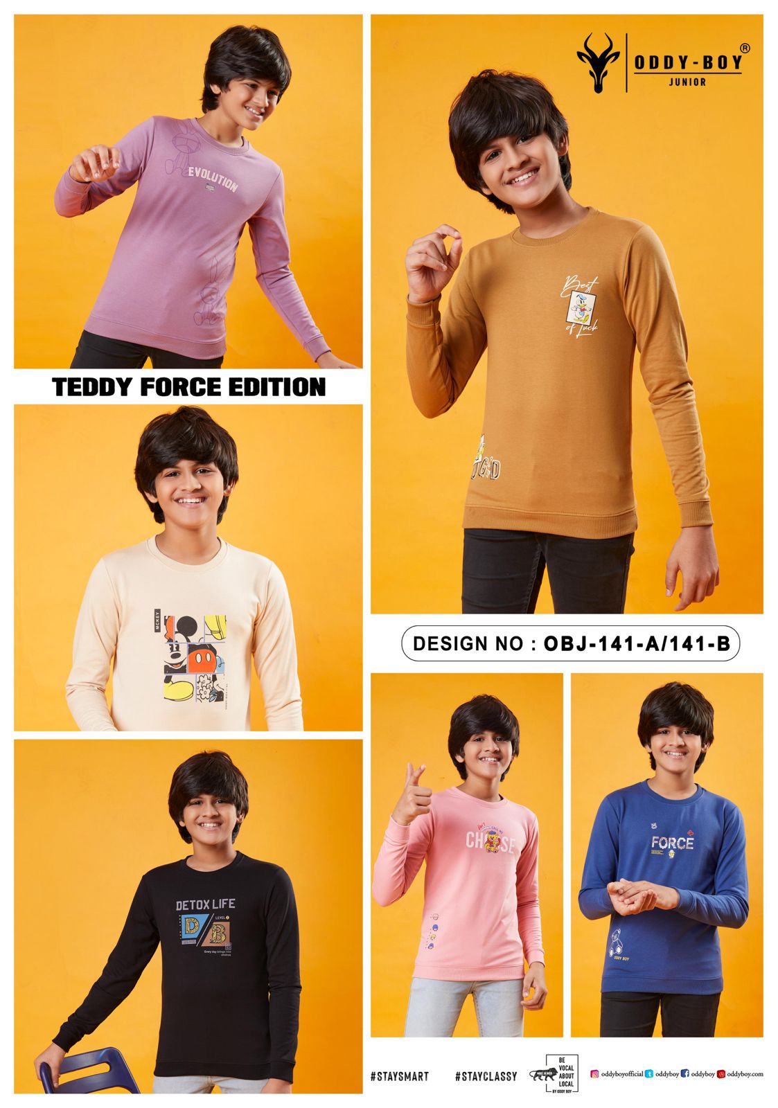 Obj 141 Ab Oddy Boy Lycra Looper Boys Tshirt Manufacturer – Kavya Style ...