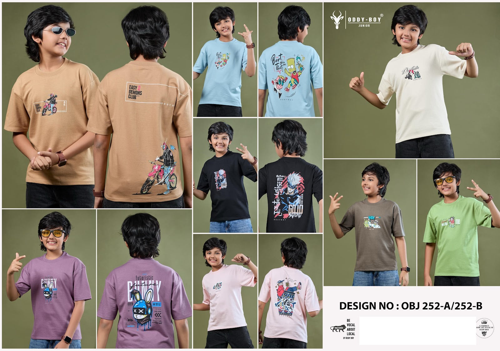 Obj 252 Ab Oddy Boy Looper Boys Tshirt Manufacturer – Kavya Style Plus