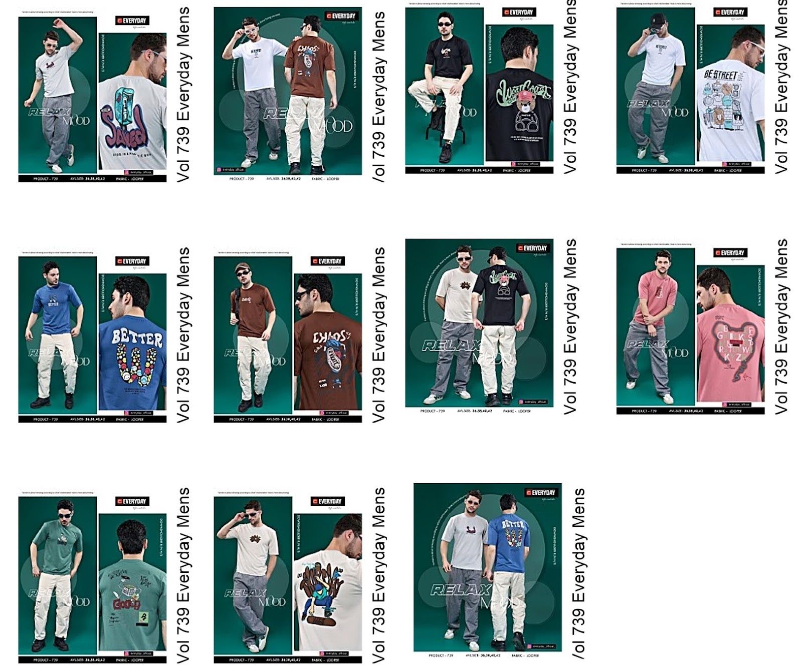 Oversized Vol 739 Everyday Looper Mens Tshirts Wholesaler India – Kavya ...