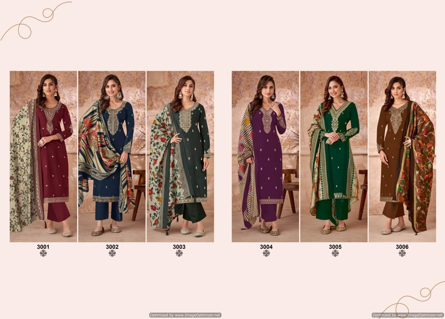 Pashan Vol 3 Suryajyoti Jaam Satin Pant Style Suits – Kavya Style Plus