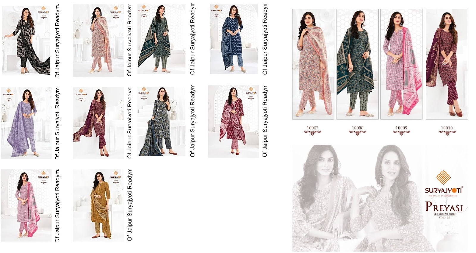 Preyasi Vol 10 The Taste Of Jaipur Suryajyoti Readymade Cotton Pant Su ...