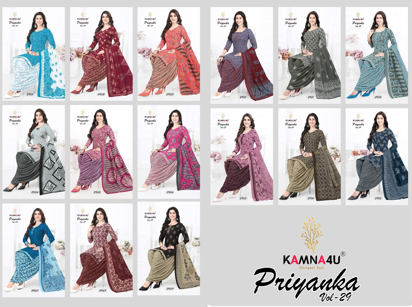 Priyanka Vol 29 With Lining Kamna4U Readymade Cotton Patiyala Suits Su ...