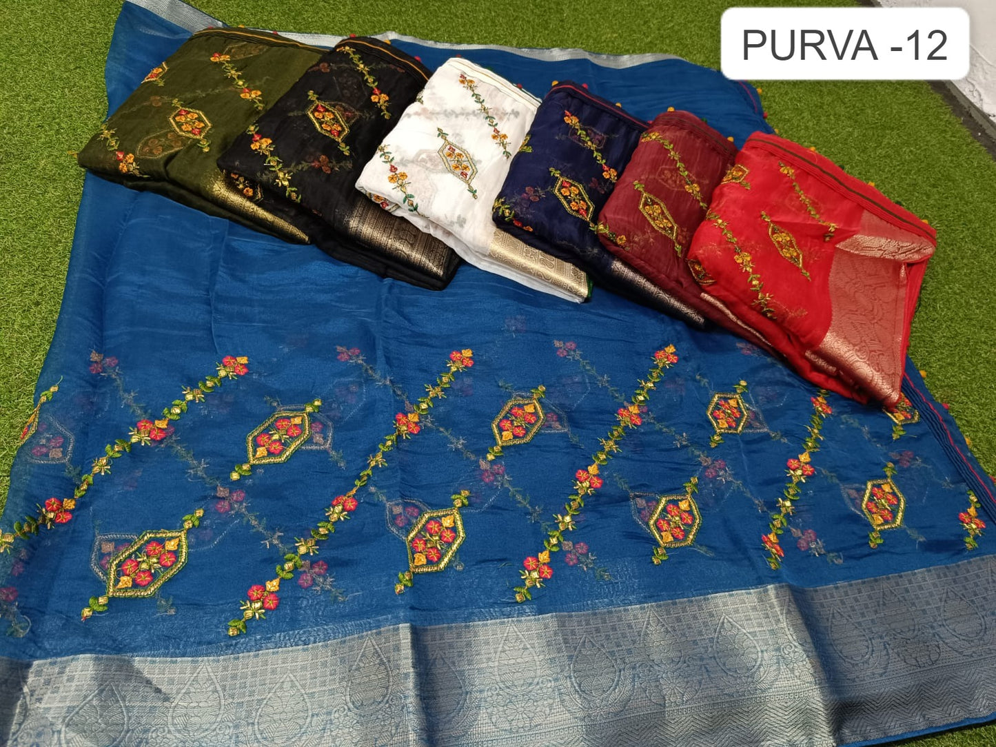 Purva 12 New Kalpveli Organza Silk Sarees – Kavya Style Plus