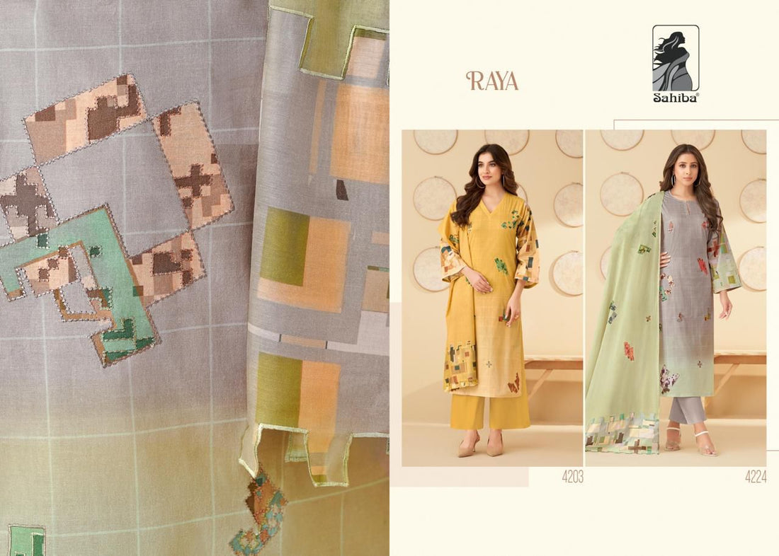 Raya Sahiba Pure Cotton Plazzo Style Suits Supplier India – Kavya Style ...
