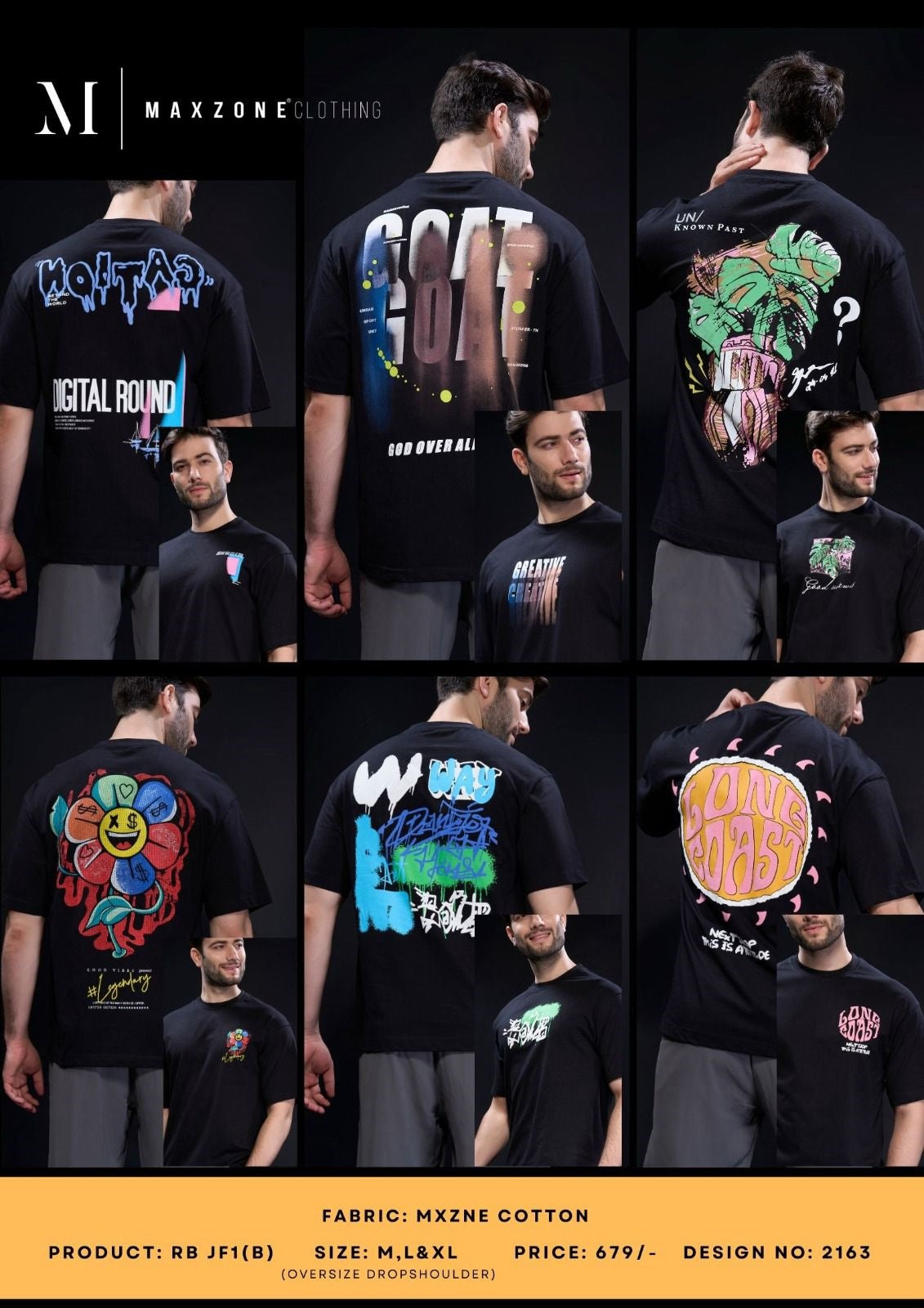 Rb J F1 B Oversize Maxzone Clothing Cotton Mens Tshirts Supplier ...