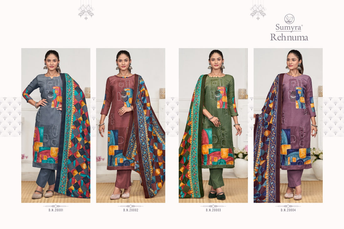 Rehnuma Radhika Fashion Sumyra Pashmina Suits Wholesale Price – Kavya ...