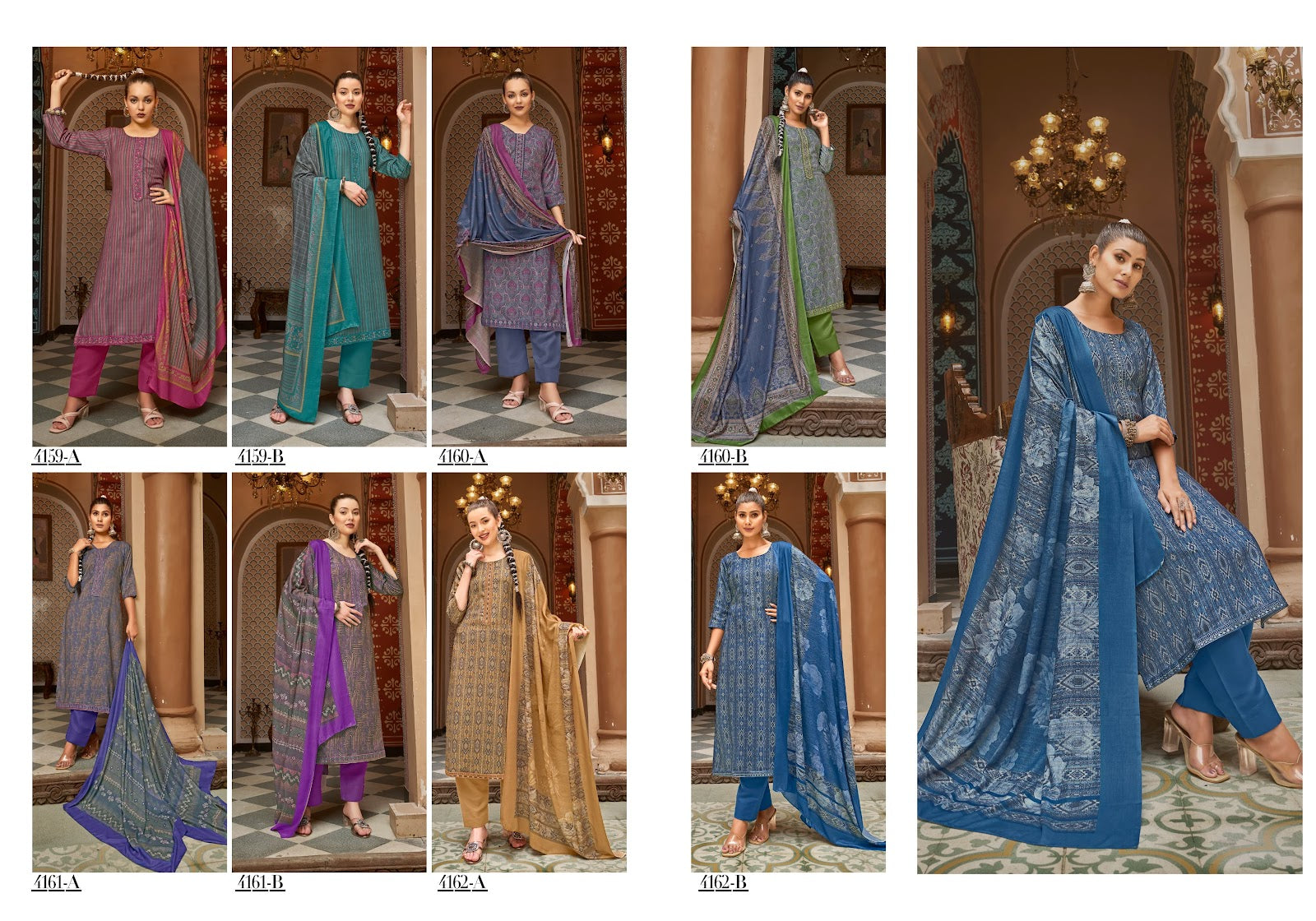 Rishika Rivaa Pashmina Suits Manufacturer Ahmedabad – Kavya Style Plus