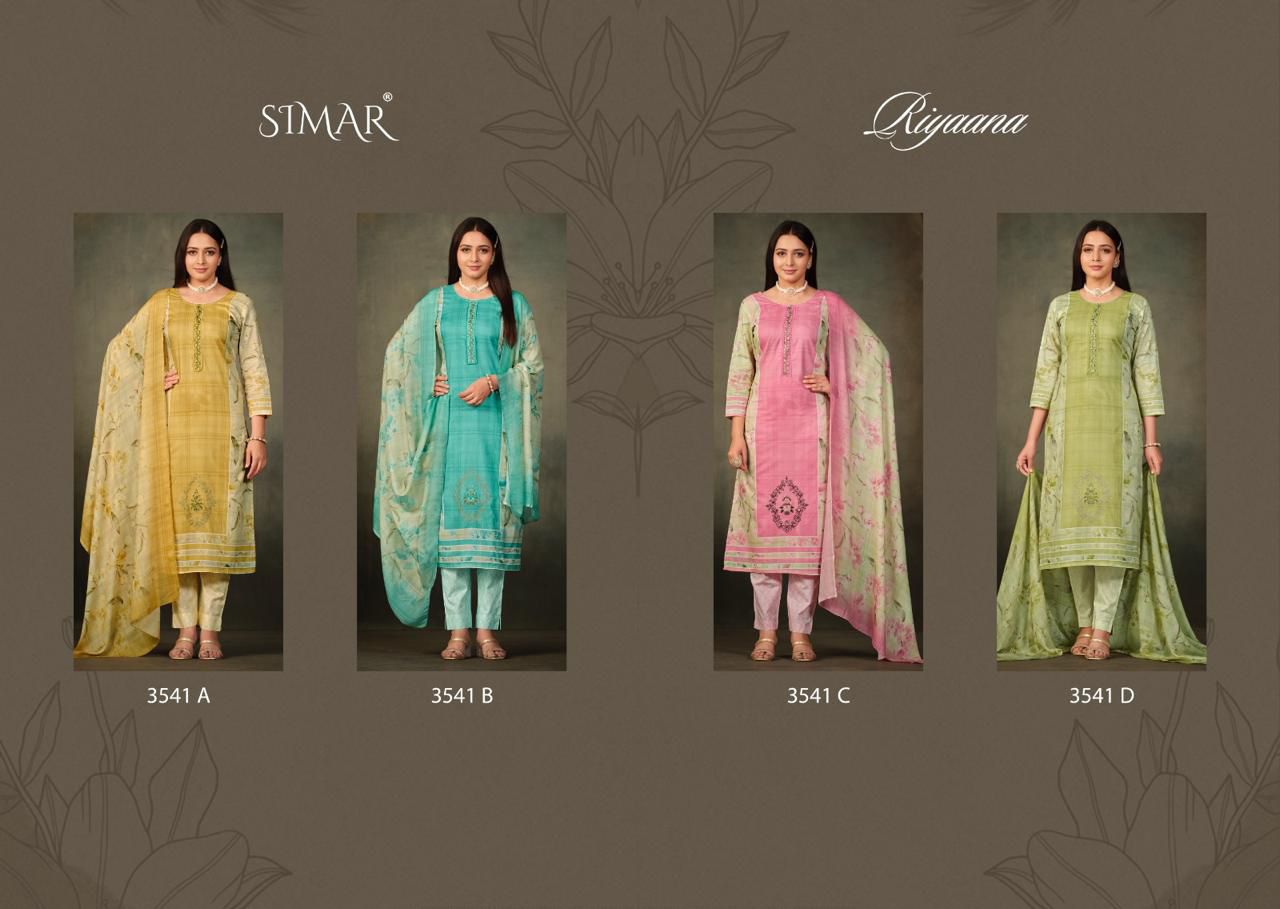 Riyaana Simar Lawn Cotton Pant Style Suits – Kavya Style Plus