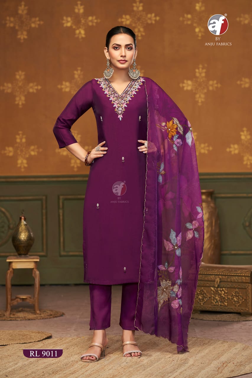 Rl 9011 Af Roman Silk Readymade Pant Style Suits Wholesaler Ahmedabad ...
